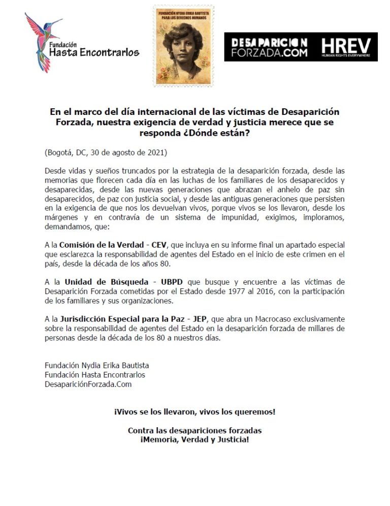 ¡Abran el caso de desaparición forzada! - Desaparición Forzada